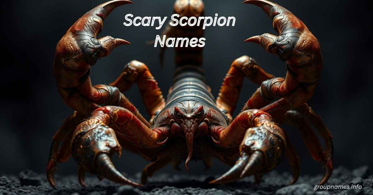 650+ Funny and Best Scorpion Names - Group Names